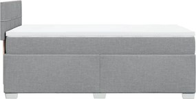 Box spring postel s matrací světle šedá 90x200 cm textil 3285771