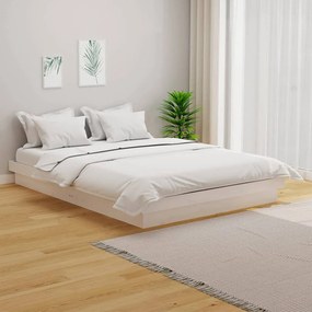 Rám postele bílý masivní dřevo 120 x 200 cm,  819903