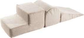 Béžové manšestrové pěnové hřiště 3 ks výška 30 cm 45x143 cm – Meowbaby