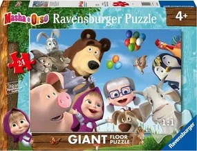RAVENSBURGER Podlahové puzzle Máša a medvěd / 24 dílků / 70 x 50 cm