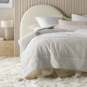 Divazo Přehoz na postel s třásněmi Noemi Barva: Bělošedá, Velikost: 200 x 220 cm