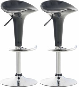 Sada 2 barových židlí Saddle – šedá