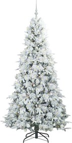Umělý Skládací Vánoční Strom s stojanem Bílá 210 cm PE a PVC 3397500
