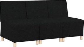Modulová sedačka bez opěradel 3 ks Černá textil 3399794