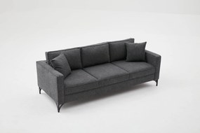 Hanah Home Třímístná pohovka BERLIN antracitová 222 cm 825BLC2796