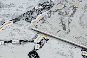 Dywany Łuszczów, Kusový koberec Gloss 528A 58 3D mramor ivory/black, 80x150, šedá, kancelář