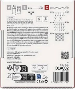 Propojovací vánoční řetěz bez zdroje EMOS Connecting D1AC02 ZY1924 50LED 5m studená bílá