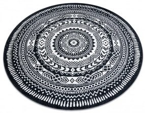 Dywany Łuszczów Kusový koberec Napkin black kruh Rozměry koberců: 100x100 (průměr) kruh