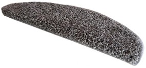 Vopi Nášlapy na schody Color shaggy šedý půlkruh, samolepící - 24x65 půlkruh (rozměr včetně ohybu)