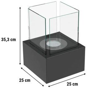 Kratki TANGO2/CZARNY/TUV - BIO krb TANGO2 35,3x25 cm 1kW černá