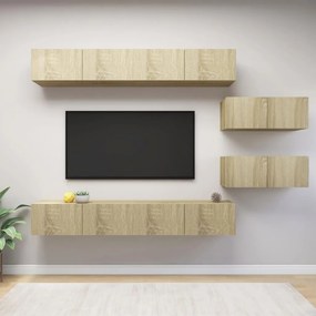 6dílný set TV skříněk dub sonoma kompozitní dřevo 3079043
