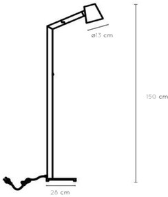 Lucide 20710/01/30 - Stojací lampa MIZUKO 1xE14/40W/230V