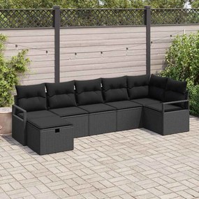 Set pohovek 7 ks Černá polyratan 3359202