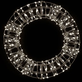 LED vánoční věnec, černý, 400 LED diod, Ø 30 cm