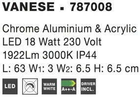 LED nástěnné svítidlo Vanese 63