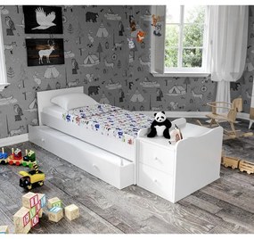 Bílá postýlka s úložným prostorem 60x120 cm Sansa – Kalune Design