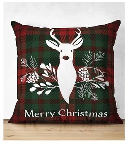 Sada 4 vánočních povlaků na polštář a běhounu na stůl Minimalist Cushion Covers Tartan Christmas
