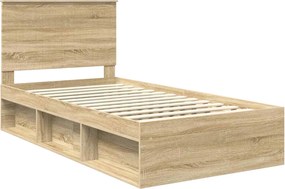 Rám postele s čelo Sonoma 100 x 200 cm Masivní borové dřevo 3411048