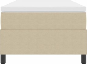 Postel s boxspringem Světle šedá a bílá 80 x 200 cm 3337436