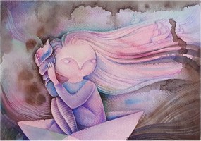 Eva Válková | Jsi tam? Rám: Černý, Velikost: 30 x 40 cm