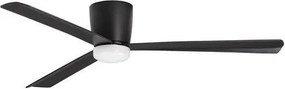 NV 9952330 AKCE - Stropní ventilátor DELL tělo z hliníku matná černá 3ABS dřevěné listy - NOVA LUCE