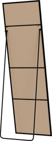 Zrcadlo Benicia 160x50 cm – černá-matt