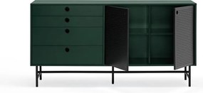 Černo-zelená komoda Teulat Punto, šířka 150 cm