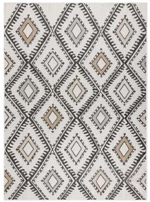 koberec SISAL COOPER Aztécký, Etno 22262 ecru / černý velikost 140x190 cm | krásné koberce cz
