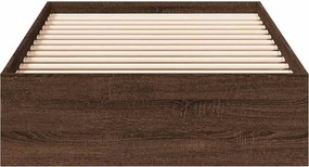 Rám postele se zásuvkami hnědý dub 75 x 190 cm kompozitní dřevo 3280719