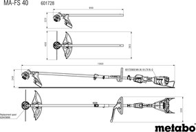 Nástavec s křovinořezem Metabo MA-FS 40