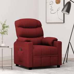 Elektrické polohovací křeslo vínové textil 3143494