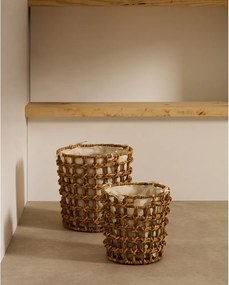 Košíky v sadě 2 ks z vodního hyacintu ø 38x38 cm Dilam – Kave Home