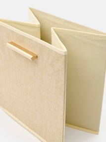 Sinsay - Úložný box s pleteným předním dílem - béžová