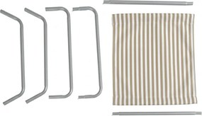 Skládací plážové lehátko SAND STRIPES, hnědé