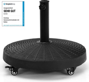 Costway 23 kg stojan na slunečník s kolečky Φ52 cm stojan na deštníky kulatý