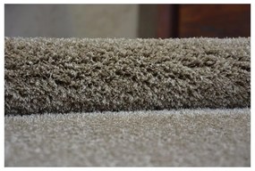 Luxusní kusový koberec Shaggy Azra béžový kruh 100cm