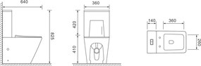 Erga Jotta, WC kombi mísa 640x365x820 mm, Rimless + toaletní sedátko, bílá lesklá, ERG-V03-JOTTA-RIM-WH