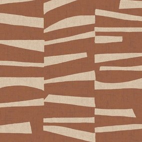 Hnědo-béžová vliesová tapeta s geometrickým retro vzorem 318026 Twist Eijffinger
