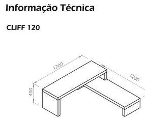 Bílý variabilní TV stolek TemaHome Cliff Walnut