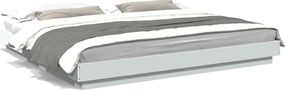 vidaXL Rám postele s LED osvětlením 180x200 cm kompozitní dřevo [3281079] Barva: Bílá