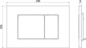 Mexen Tex 02, tlačítko na splachování, broušené zlato, 6102-11