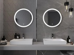 Mexen Oro osvětlené koupelnové zrcadlo, kulaté 60 cm, LED 6000K, proti zamlžení - 9824-060-060-611-00