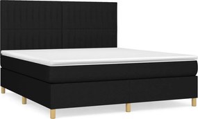 Box spring postel s matrací černá 160x200 cm textil 3142507