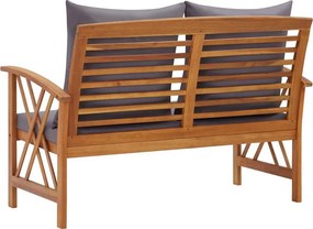 vidaXL Zahradní lavice s poduškami 119 cm masivní akáciové dřevo [310271] Barva: Krémová a antracitová