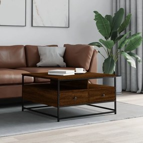 vidaXL Konferenční stolek 80 x 80 x 45 cm kompozitní dřevo [835290] Barva: hnědý dub