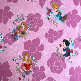 Jerry Fabrics Bavlněné napínací prostěradlo 90x200 + 25cm - Princess Pink 02