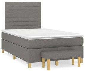 Box spring postel s matrací tmavě šedá 120x190 cm textil 3270412