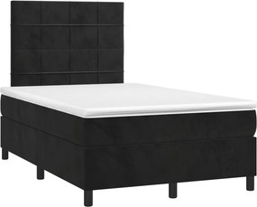 Box spring postel s matrací černá 120 x 200 cm samet 3143015