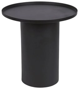OnaDnes -20% Černý kovový odkládací stolek Kave Home Fleksa Ø 45 cm