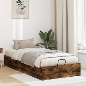 Ottoman postel Uzený Dub 203 x 90 x 25 cm Dřevěný materiál 3409257